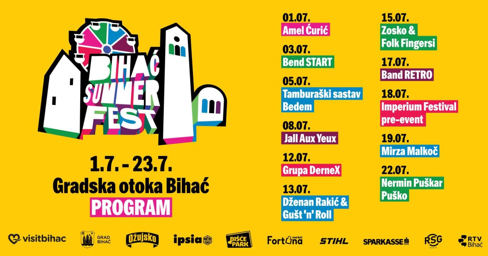 Bihaćki ljetni festival 2025 - Gde putovati